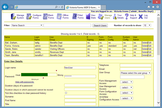 Enterprise Forms Server – Victoria Forms