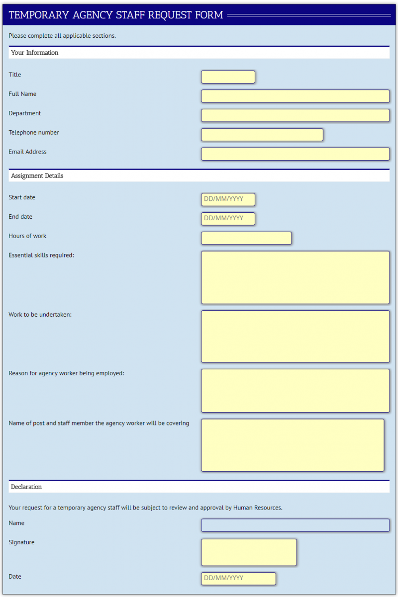Recruitment/Staffing Agencies – Victoria Forms