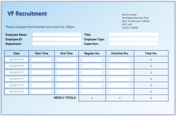 Recruitment/Staffing Agencies – Victoria Forms